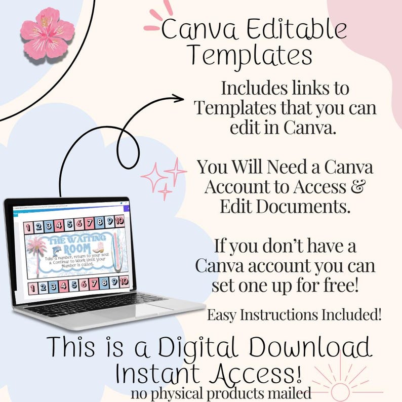Waiting Room Classroom Management Tool Printable Coastal Cowgirl ...