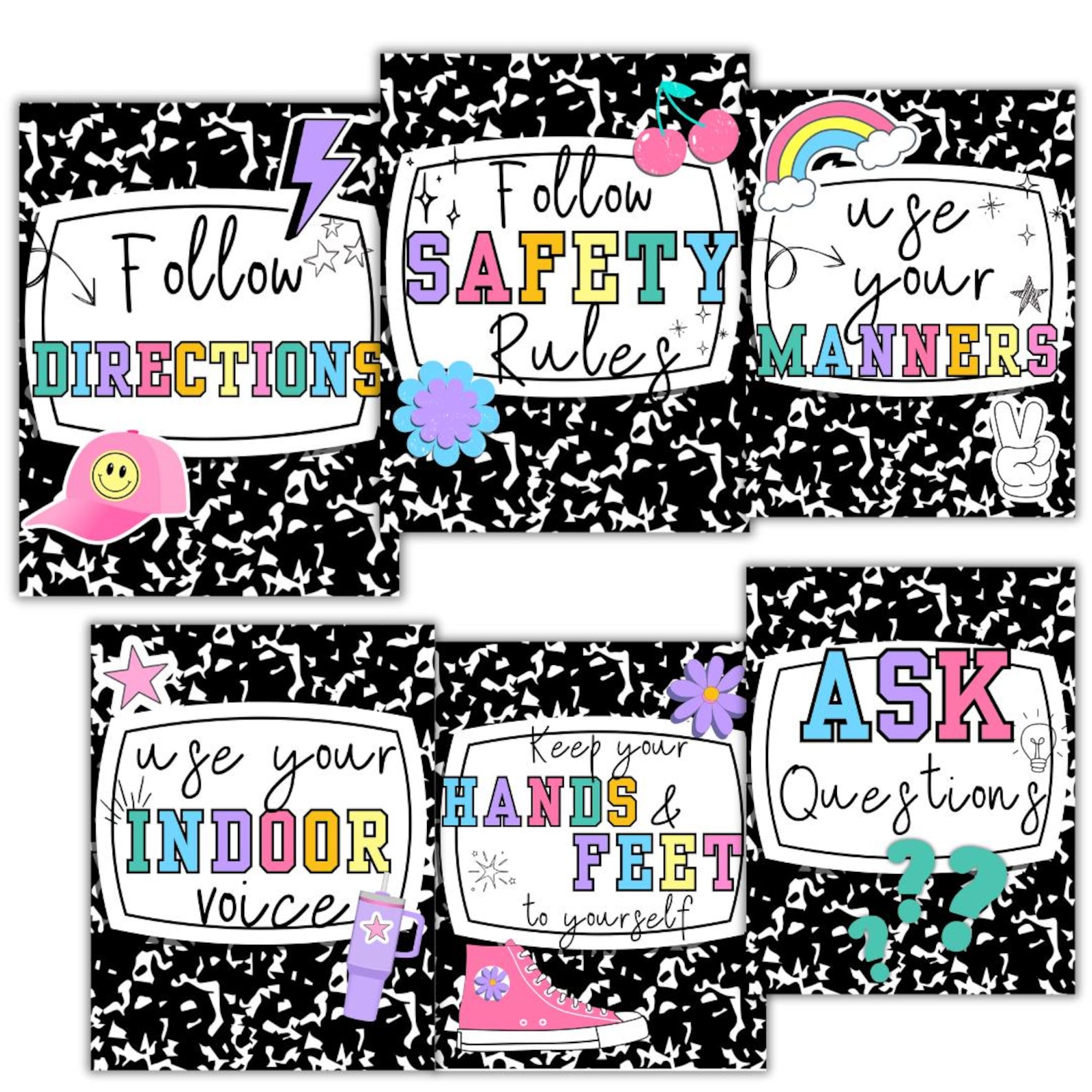 Classroom Expectations and Classroom Rules Printable Signs Classroom ...