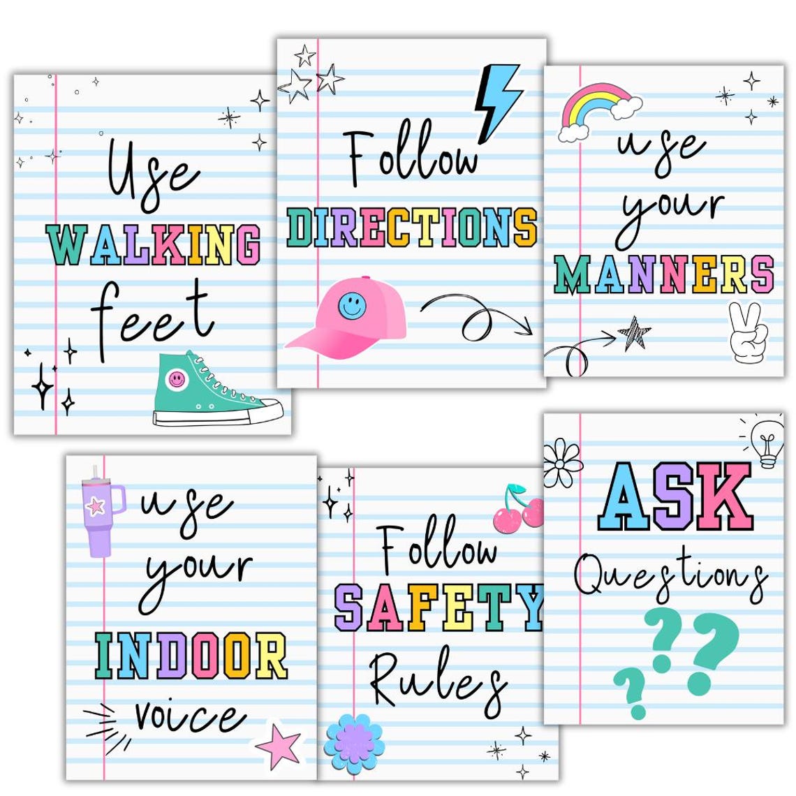 Classroom Expectations and Classroom Rules Printable Signs Classroom ...