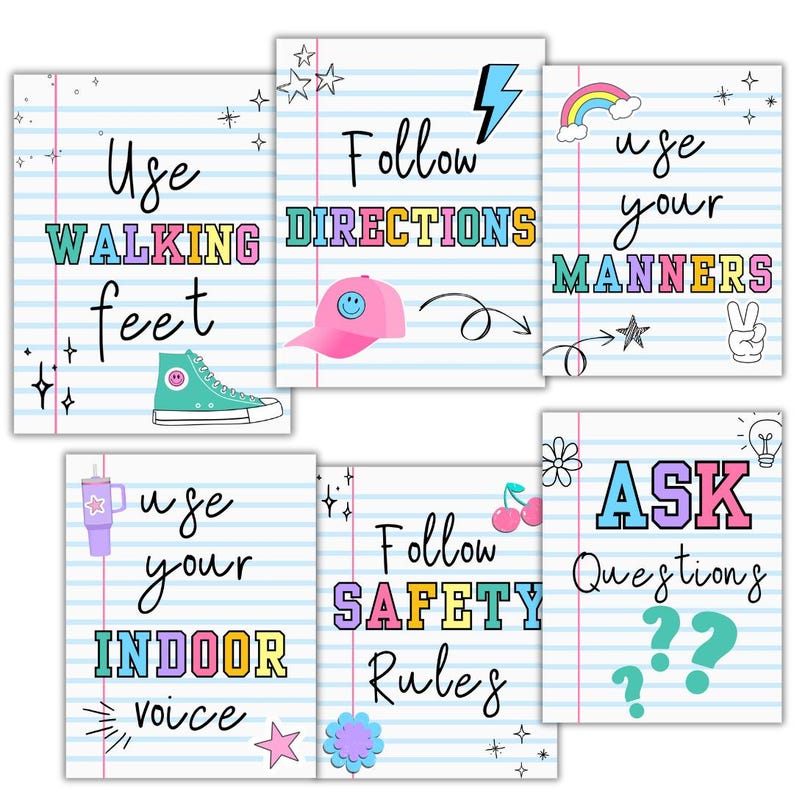 Classroom Expectations and Classroom Rules Printable Signs Classroom ...