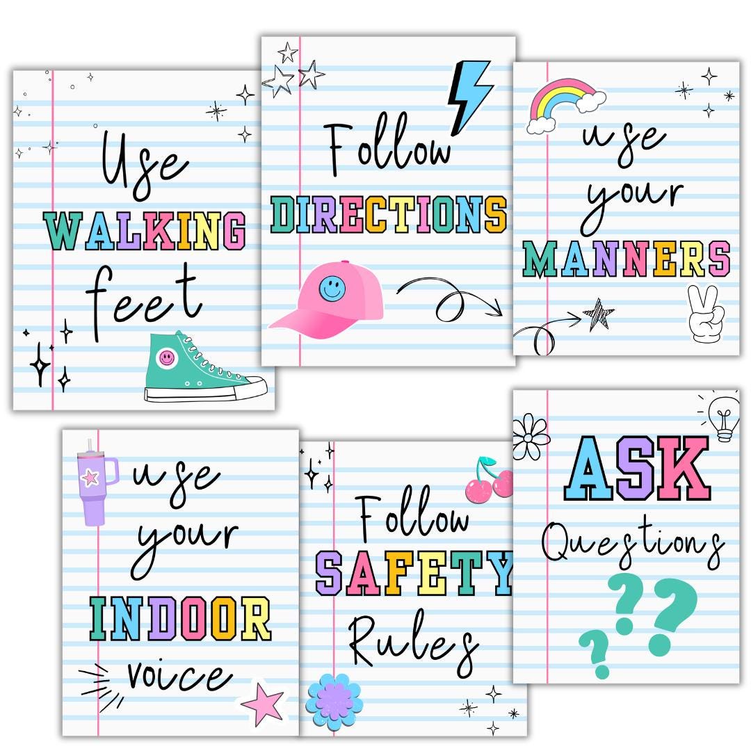 Classroom Expectations and Classroom Rules Printable Signs Classroom ...