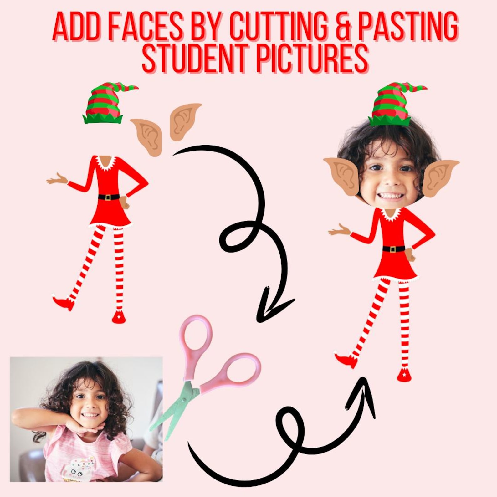 Christmas Classroom Door Decor Kit Printable Christmas Classroom Elves ...