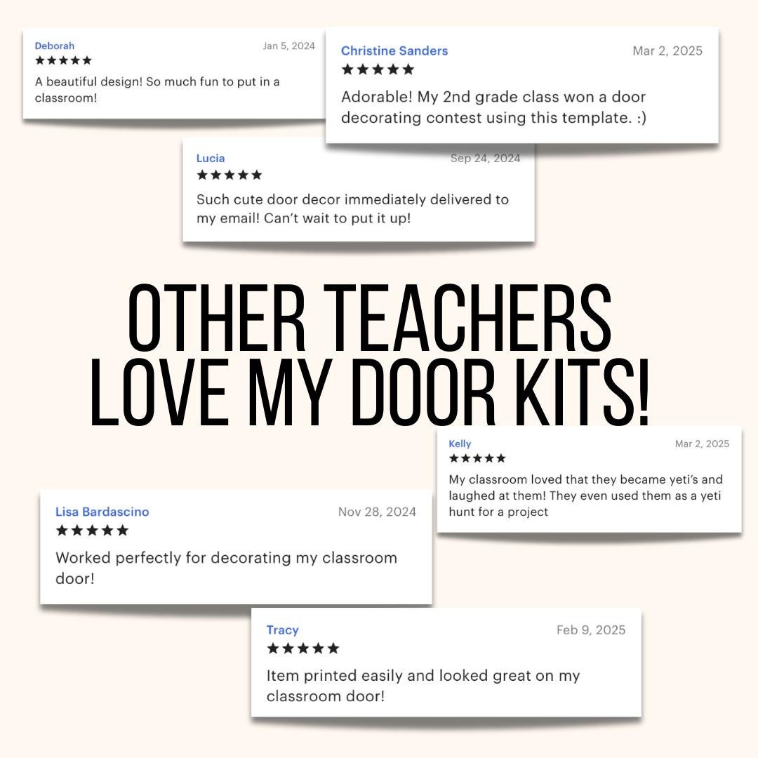 Our Class Family Classroom Door Decor Kit: Printable Back to School ...