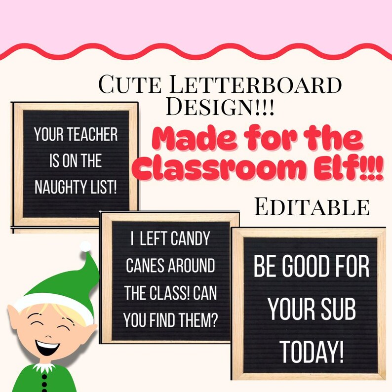 Classroom Elf Notes Printable for Students Magical Elf Note Cards ...