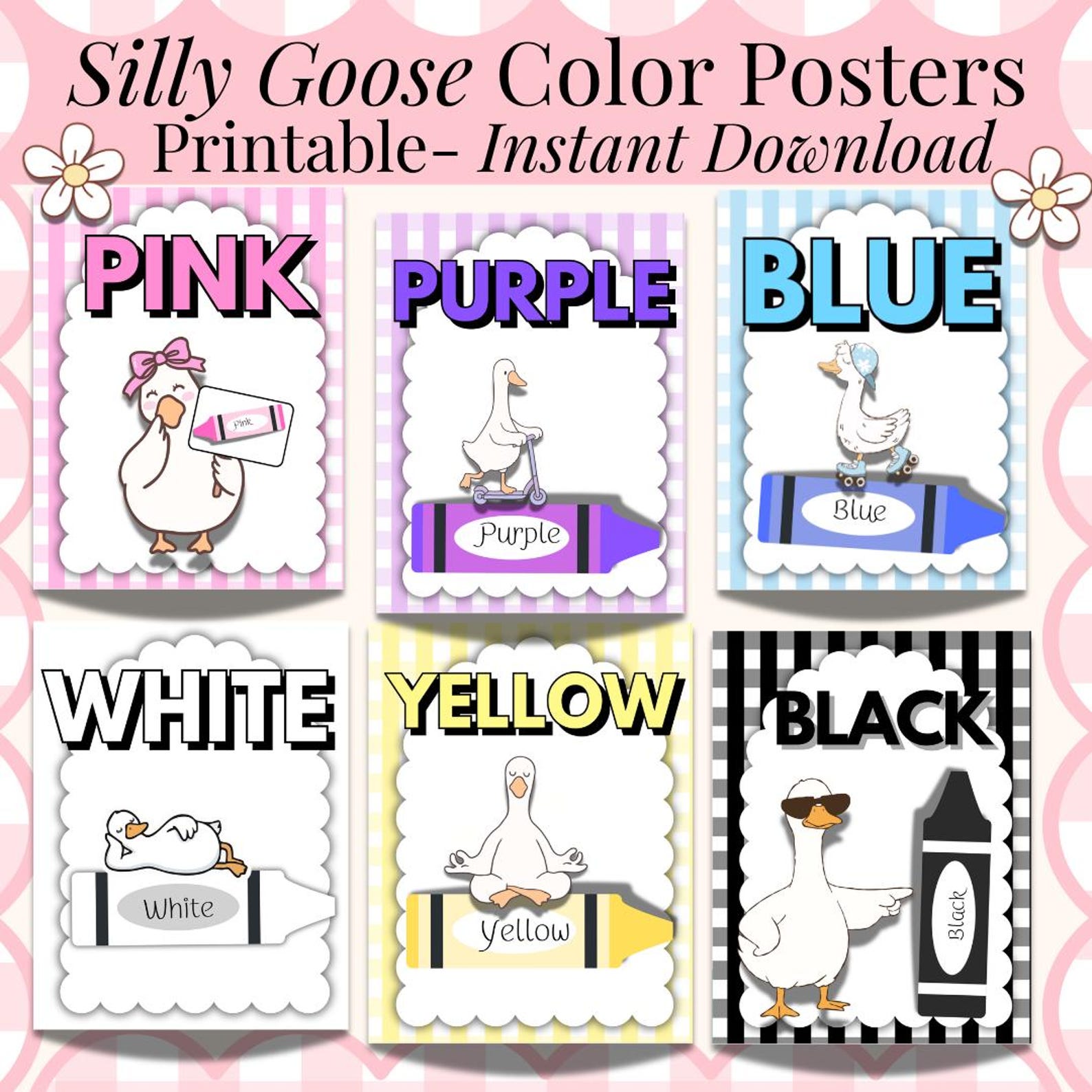 Color Posters Printable Classroom Color Posters for Preschool or ...