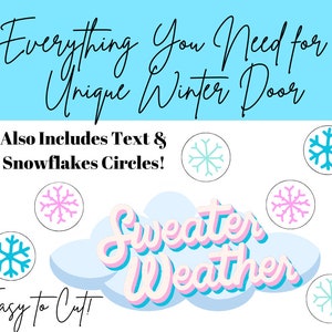 Winter Classroom Door Decor Kit Printable Student Photos Sweater ...