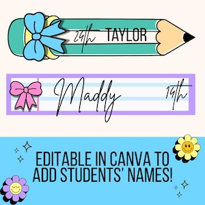Printable Classroom Birthday Chart: Composition Notebook Theme (digital ...