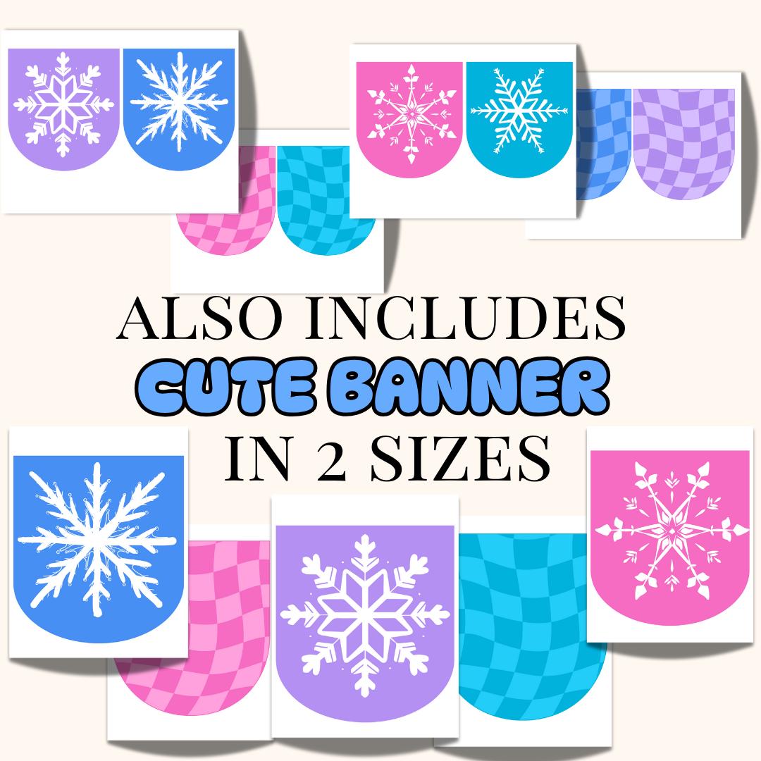 Snowmen Classroom Door Decor Kit Printable Christmas Bulletin Board ...