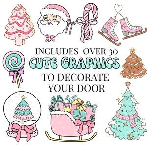 Christmas Classroom Door Decor Kit Printable Cute Christmas Bulletin ...