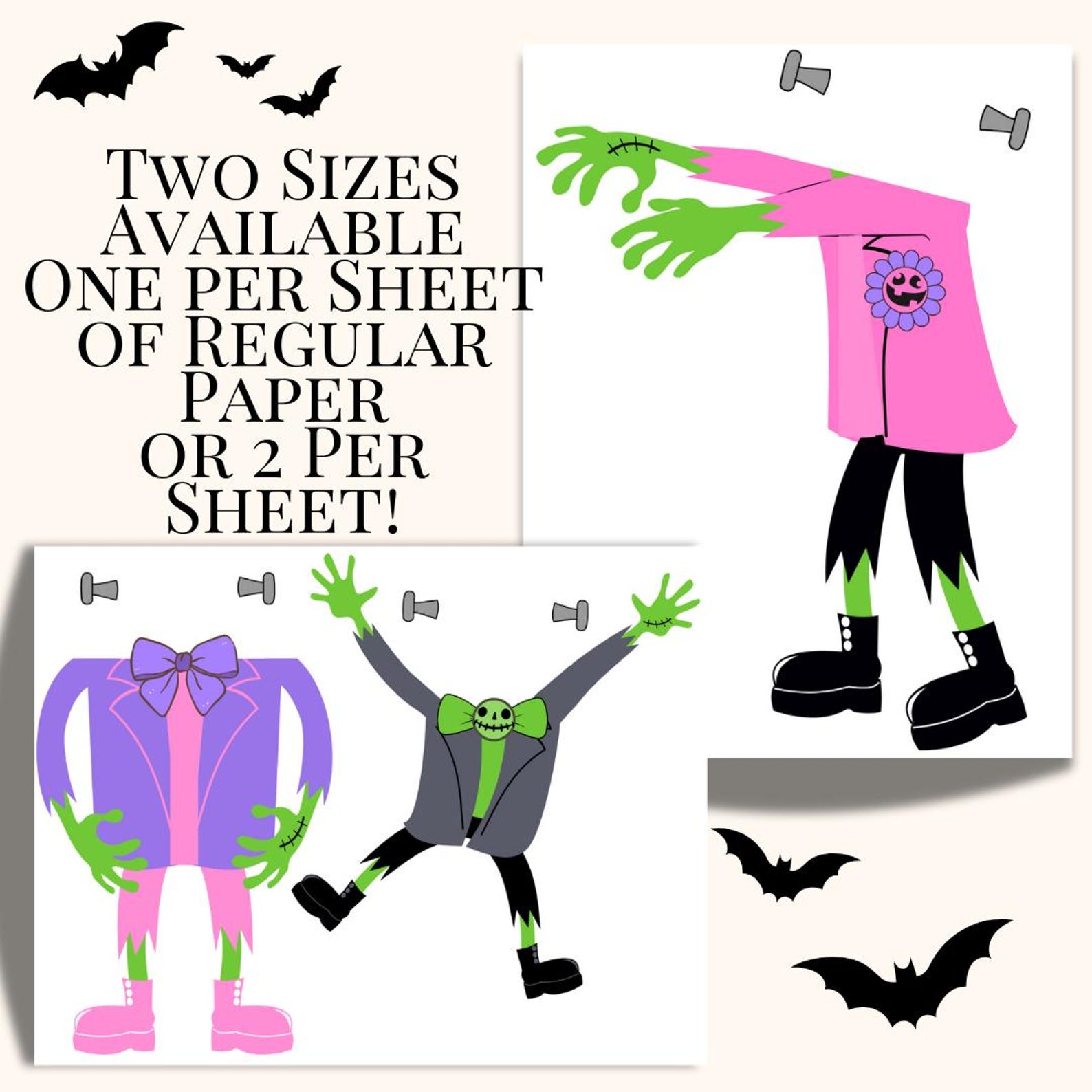 Frankenstein Halloween Classroom Door Decor Kit Printable Cute ...