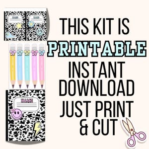 Pastel Composition Notebook Classroom Door Decor Editable Pastel ...