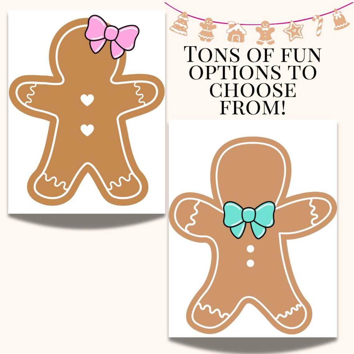Christmas Classroom Door Decor Kit Cute Gingerbread Men Classroom Door ...