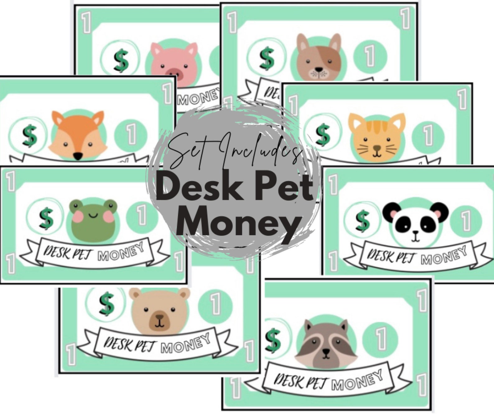 Desk Pet Adoption Certificate and Printable Set for Classroom | Instant ...