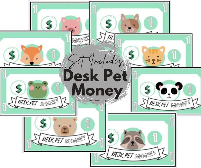 Desk Pet Adoption Certificate and Printable Set for Classroom | Instant ...