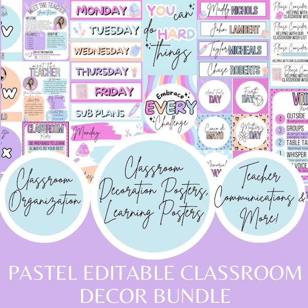 Classroom Decor Bundle - Etsy