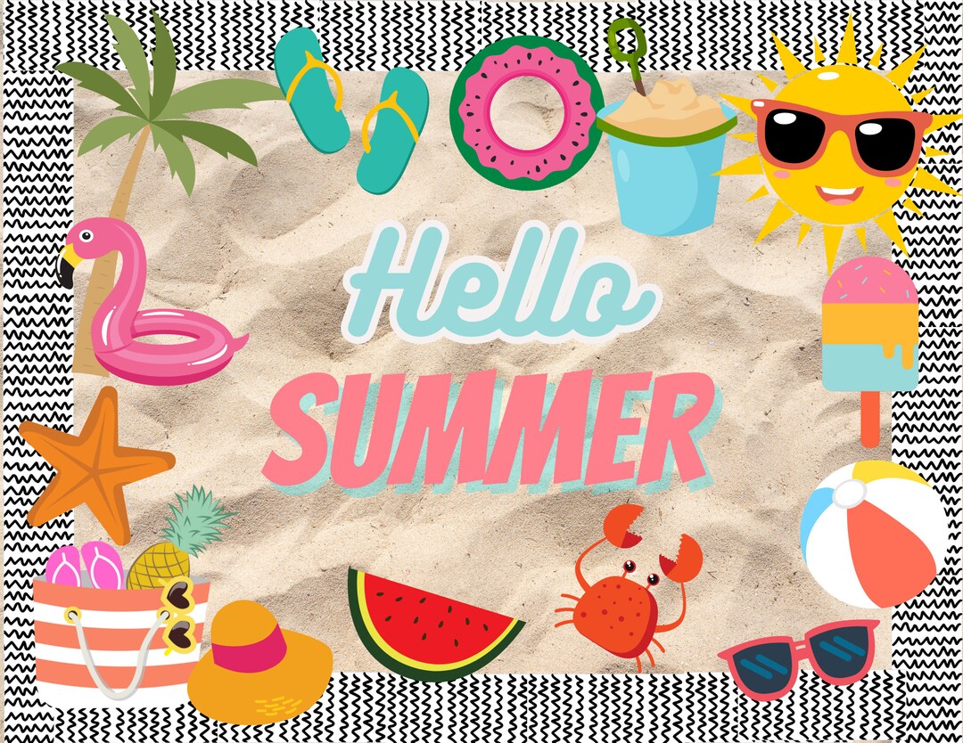 Summer Bulletin Board Kit Classroom Printable Bulletin Board Summer ...