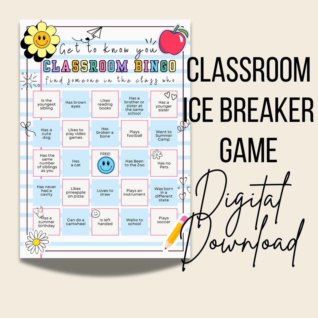 Classroom Bingo Printable Get to Know You Bingo for Classroom Ice ...