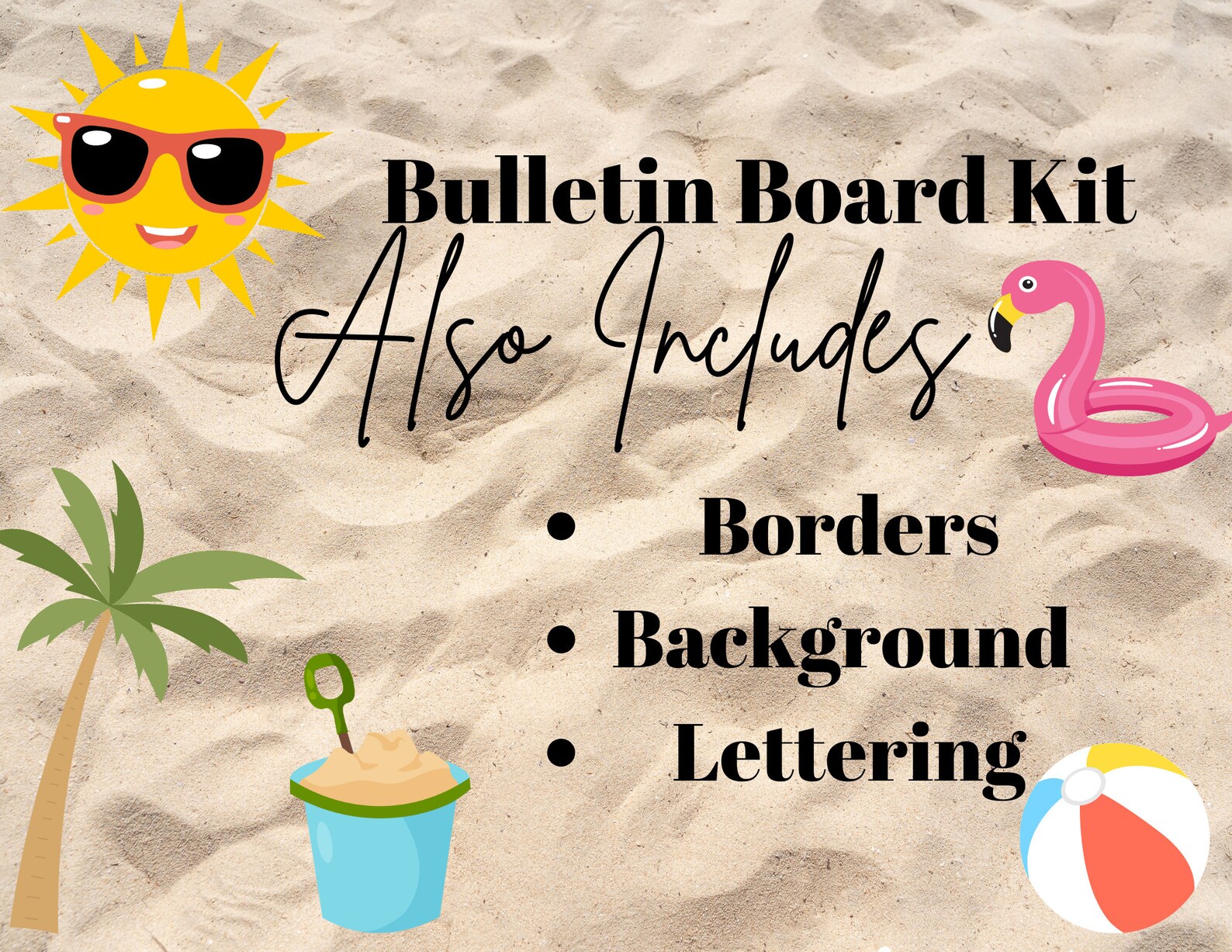Summer Bulletin Board Kit Classroom Printable Bulletin Board Summer ...