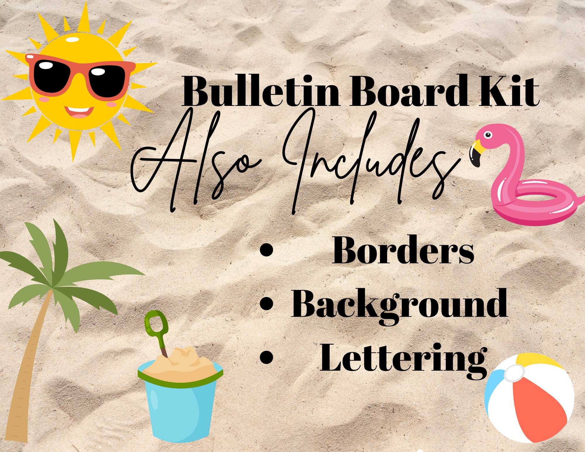 Summer Bulletin Board Kit Classroom Printable Bulletin Board Summer ...