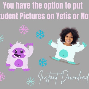 Yeti Winter Classroom Door Decor Kit Printable Instant Download - Etsy