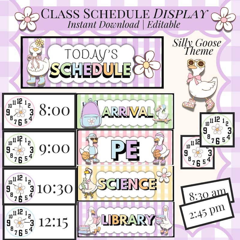 Goose Class Schedule - Etsy