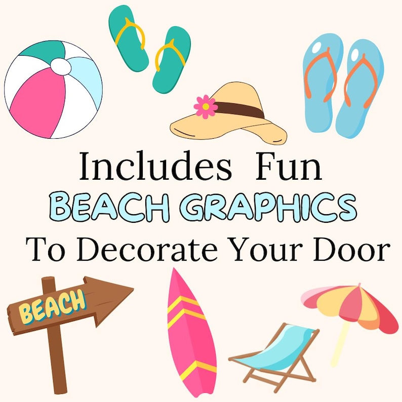 Summer Classroom Door Decor Kit Printable End of School Year Classroom ...