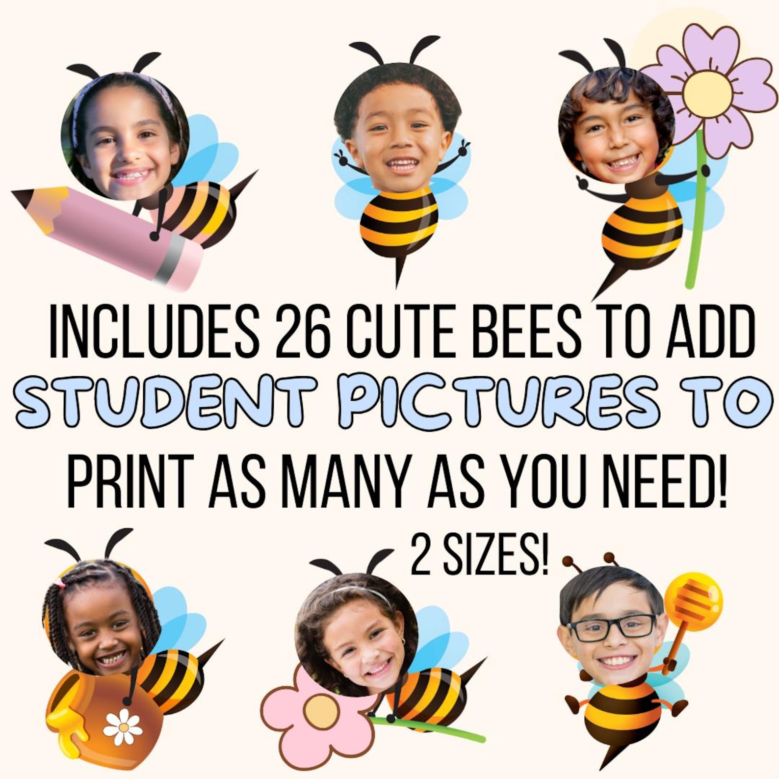 Back to School Classroom Door Decor Kit Printable Bee Classroom Decor ...