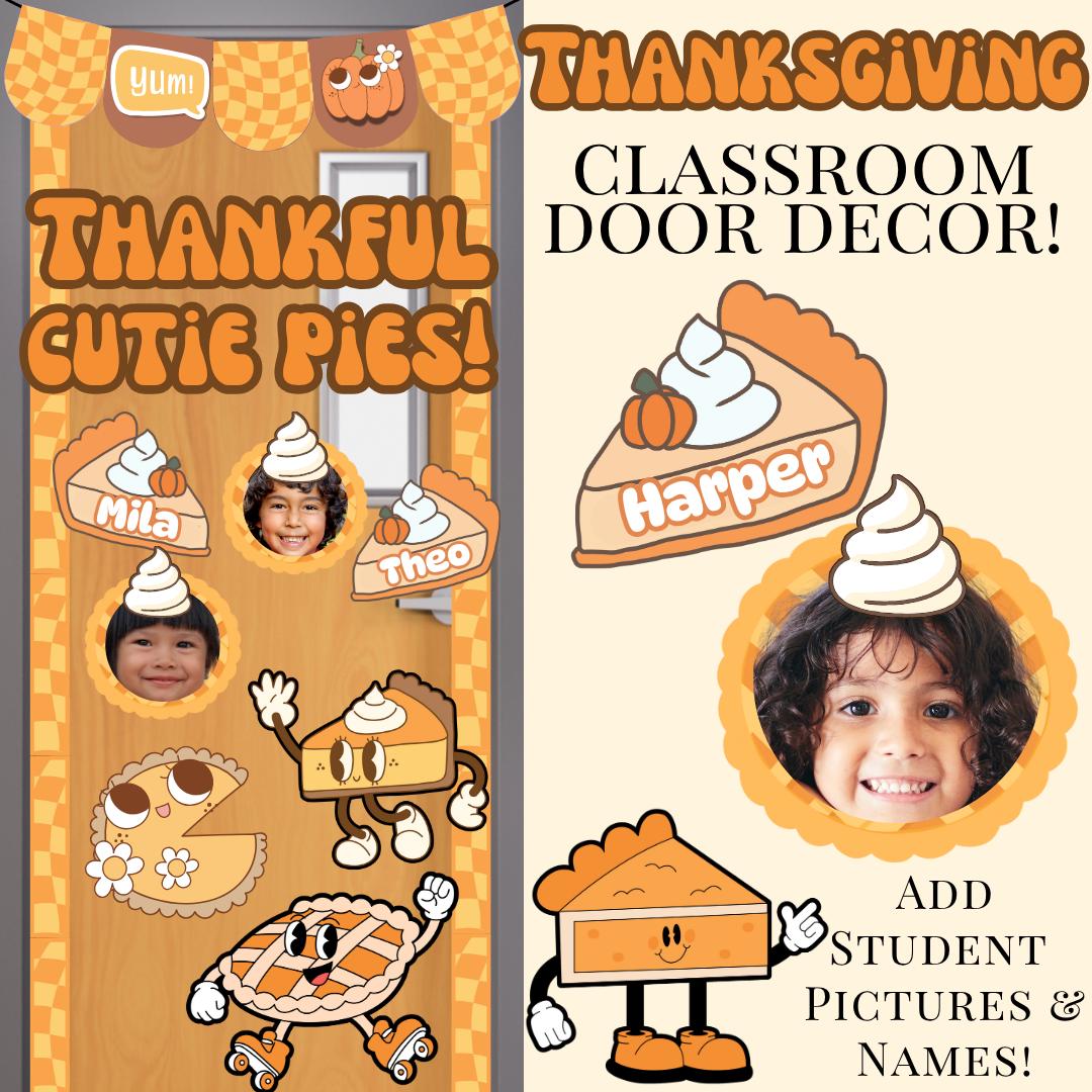 Thanksgiving Classroom Door Decor Kit Printable Fall Classroom Door ...