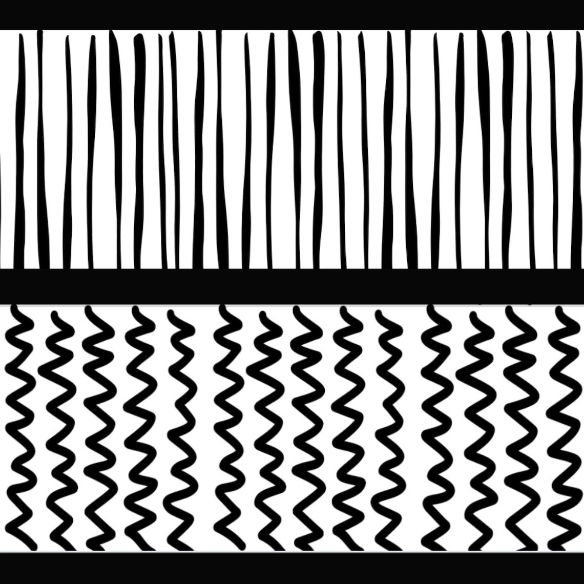 Printable Bulletin Board Borders Modern Black and White Set of 8 ...