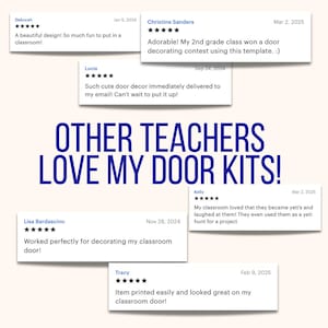 Space Classroom Door Decor Kit Printable Astronaut Classroom Decor Cute ...