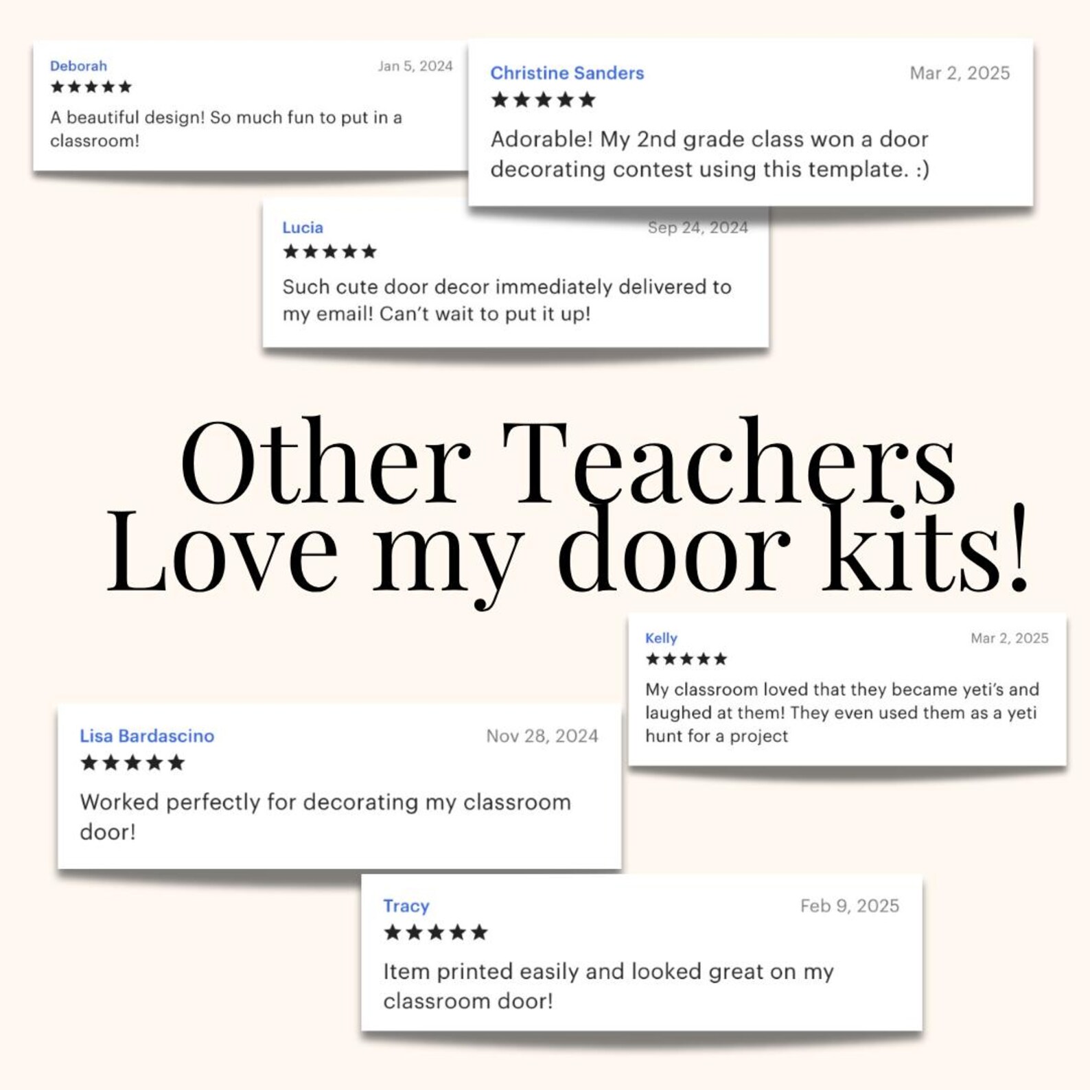 Christmas Classroom Door Decor Kit Printable Winter Bulletin Board ...