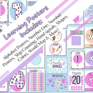 Pastel Classroom Theme Bundle Modern Classroom Decor Bundle Printable ...
