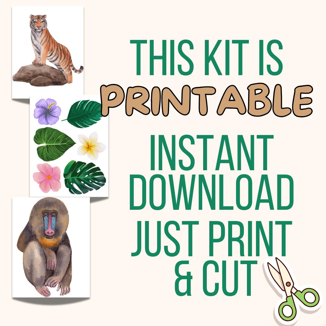 Jungle Classroom Door Decor Kit: Safari Theme Printable (PDF Download ...