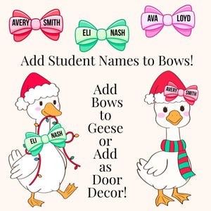 Christmas Classroom Door Decor Kit Printable Geese Classroom Door ...