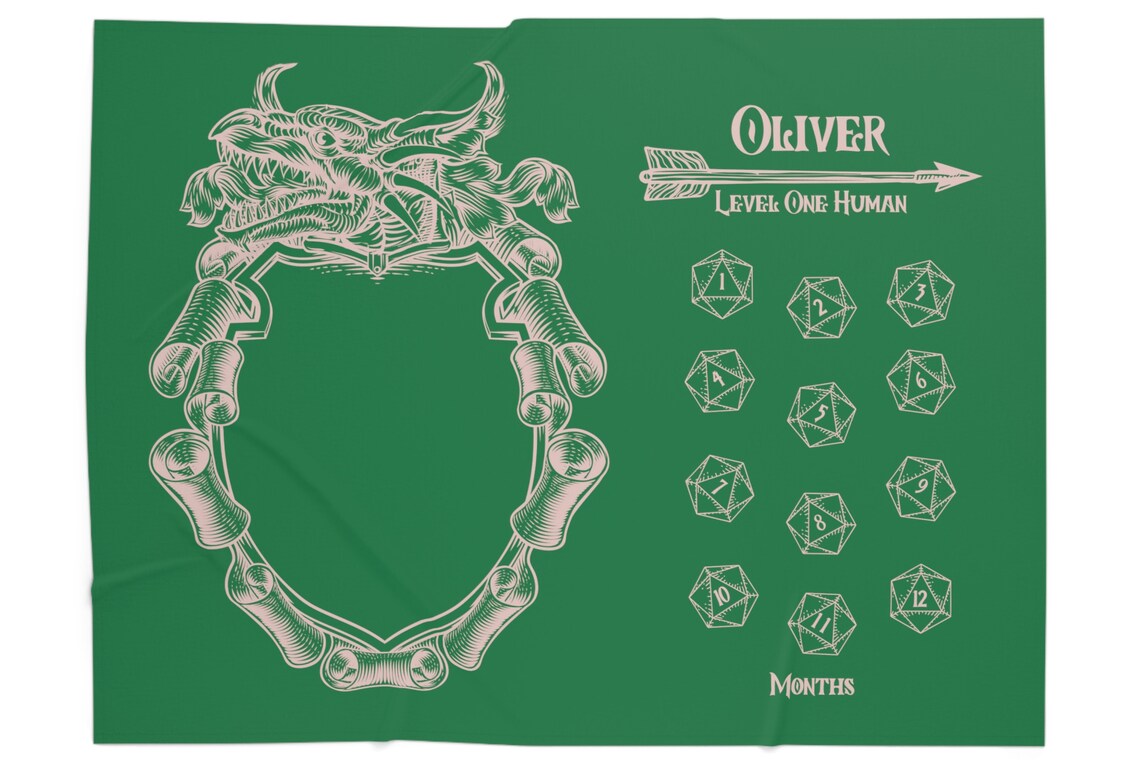 Dungeons and Dragons DND Baby Milestone Blanket Gift Keepsake - Etsy