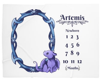 Personalized Dungeons and Dragons DND Baby Milestone Blanket Gift ...