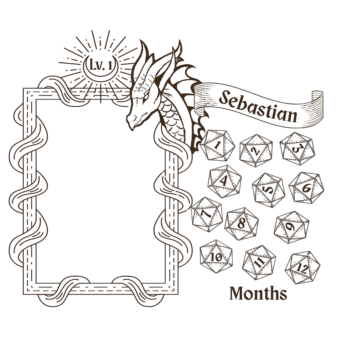 Personalized Dungeons and Dragons DND Baby Milestone Blanket Gift ...