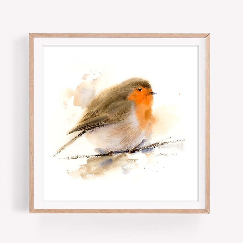 Robin Painting - Etsy