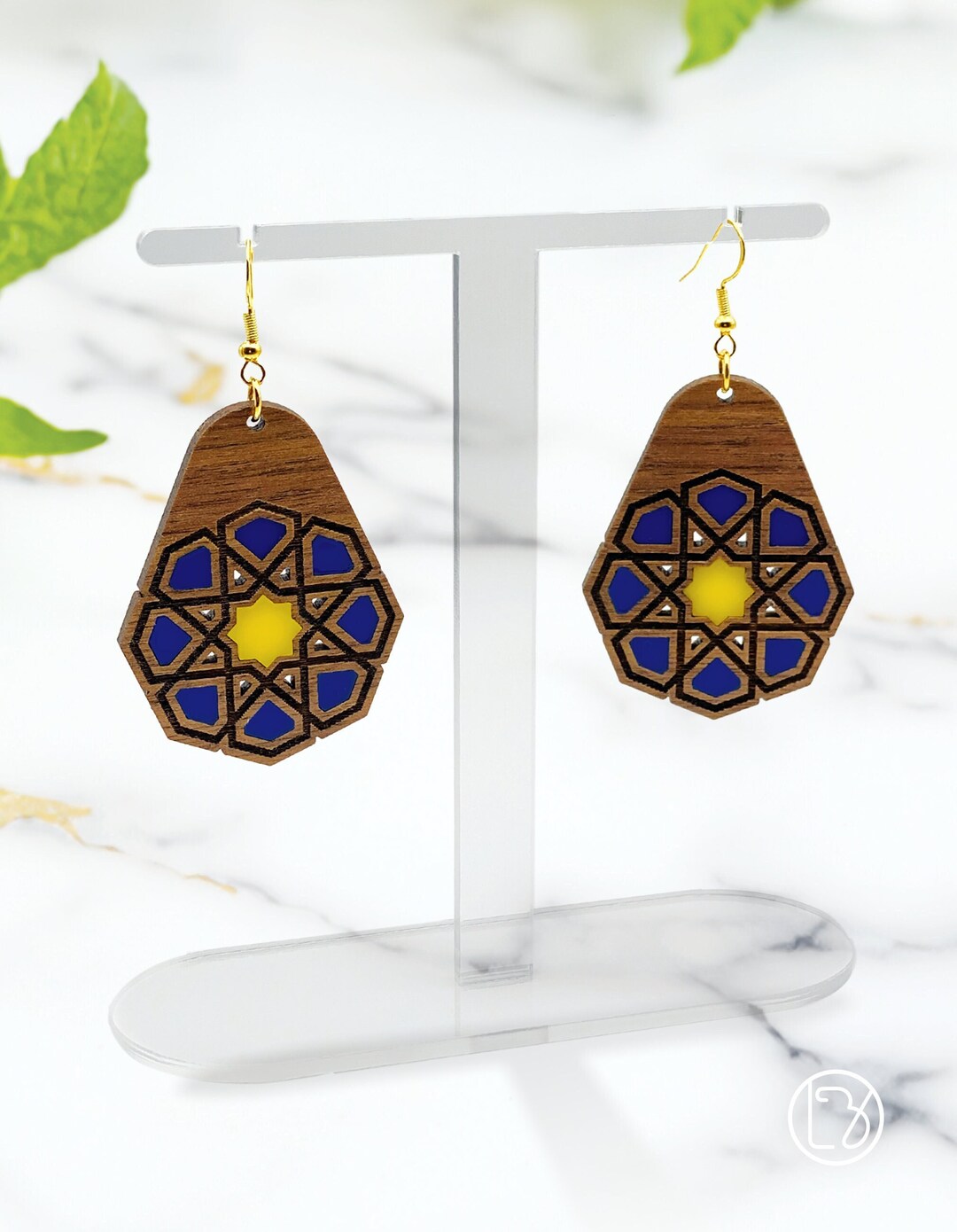 Mosaic Tile Dangle Earrings: Arabic Inspired, Boho Jewelry - Etsy