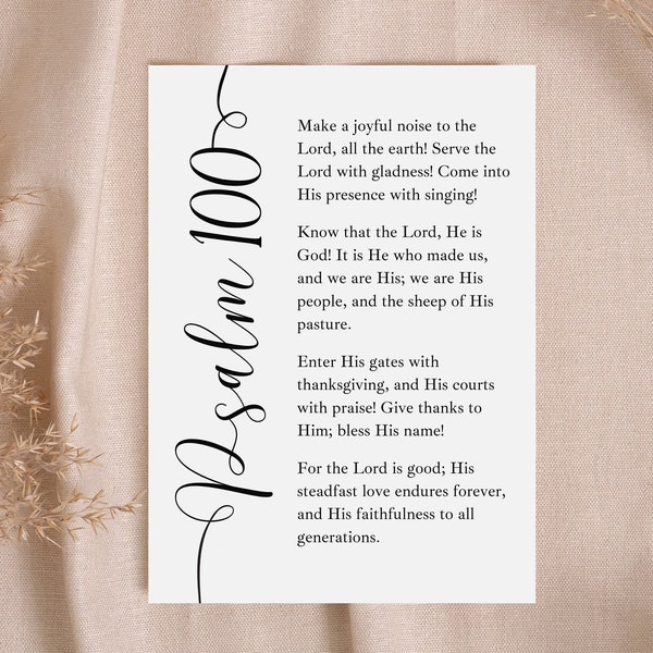 Psalm 100 - Etsy