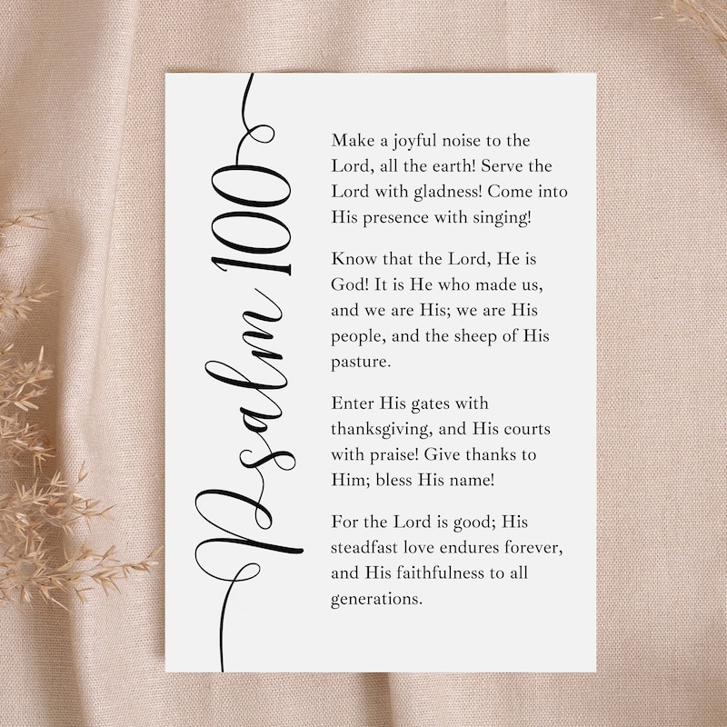 Psalm 100 - Etsy