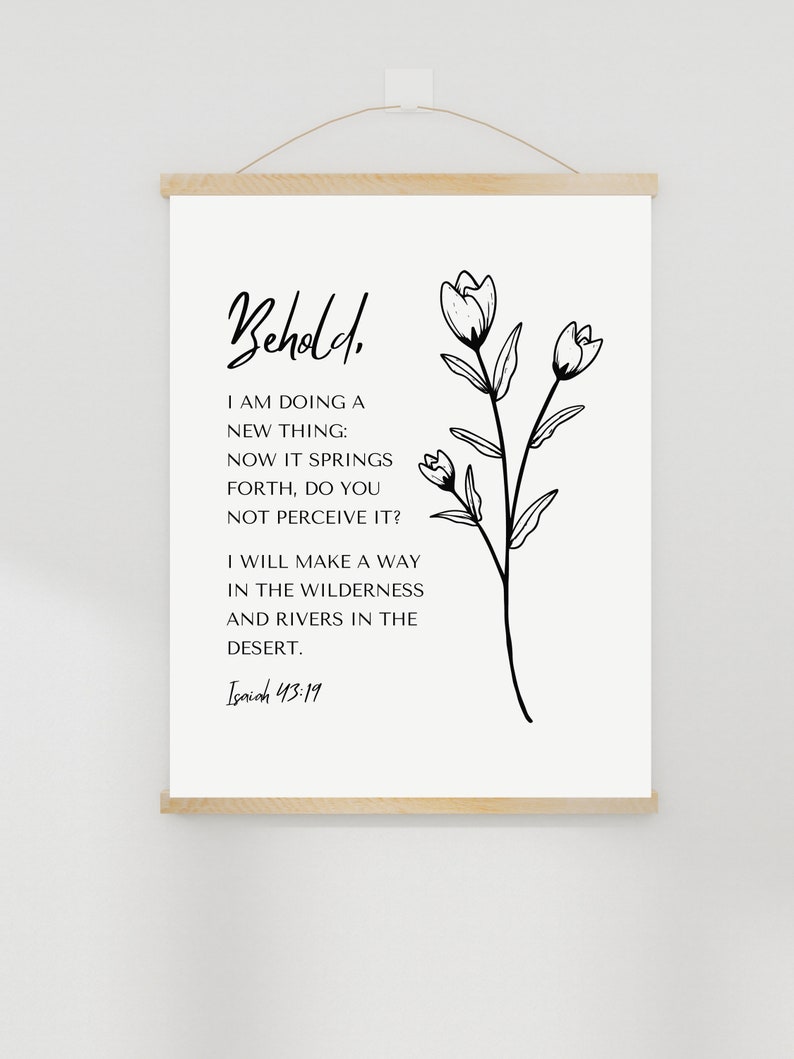 Behold, I Am Doing a New Thing Digital Print, Christian Wall Art ...