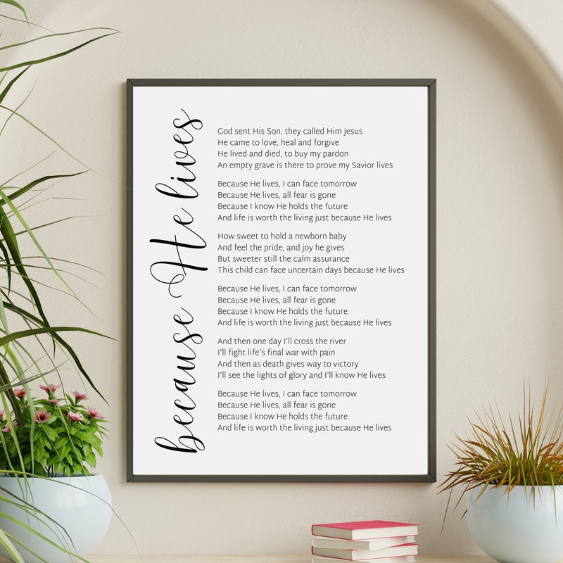 Because He Lives Art Print - Etsy