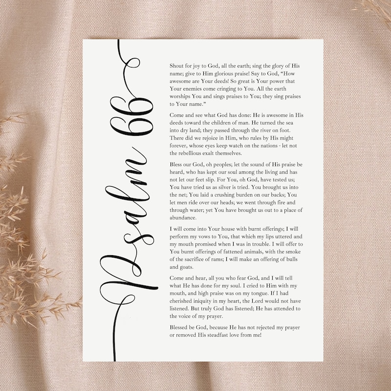 Psalm 66 Printable Art - Etsy