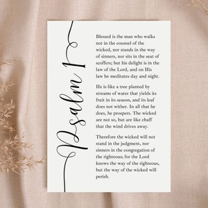 Psalm 1 (blessed is the Man) Digital Print, Christian Wall Art ...