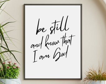 Psalm 46:10, Printable Scripture, Bible Verse, Christian Wall Art ...