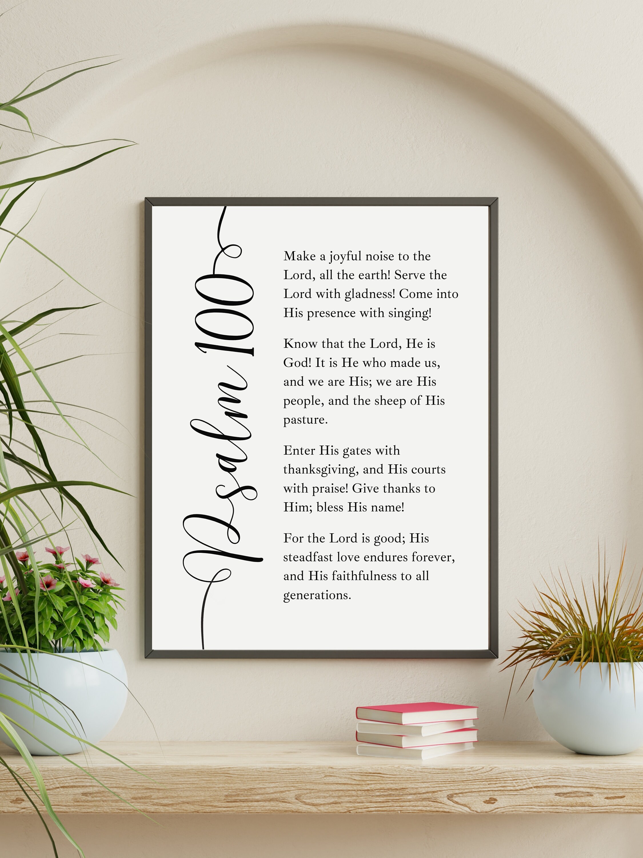 Psalm 100 make a Joyful Noise Digital Print, Christian Wall Art ...