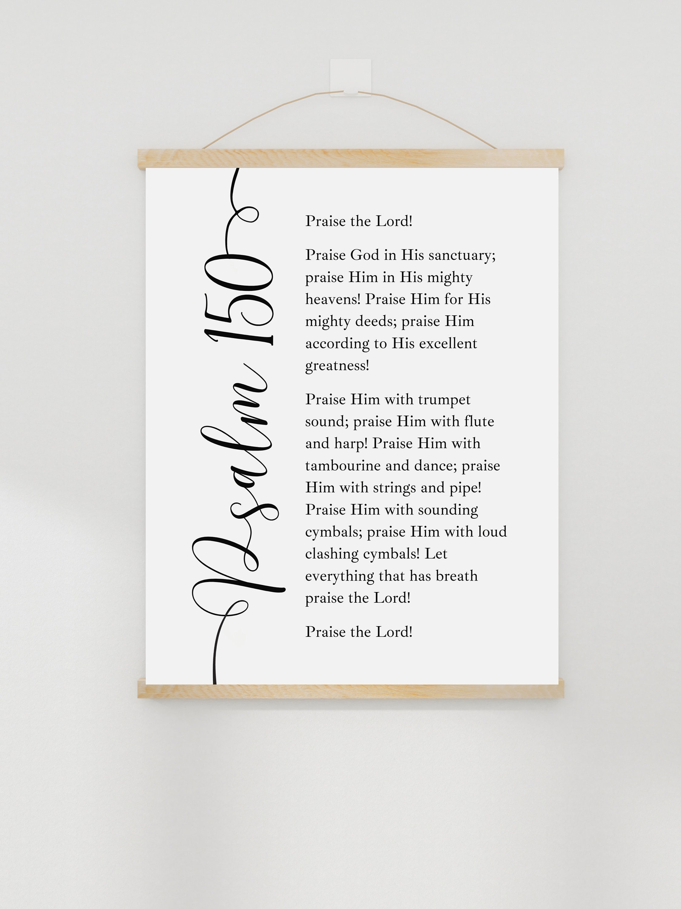 Psalm 150 (praise the Lord) Digital Print, Christian Wall Art ...