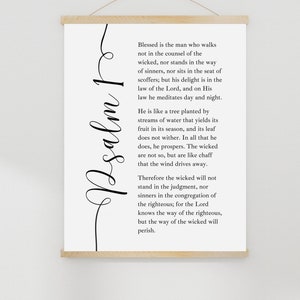 Psalm 1 (blessed is the Man) Digital Print, Christian Wall Art ...