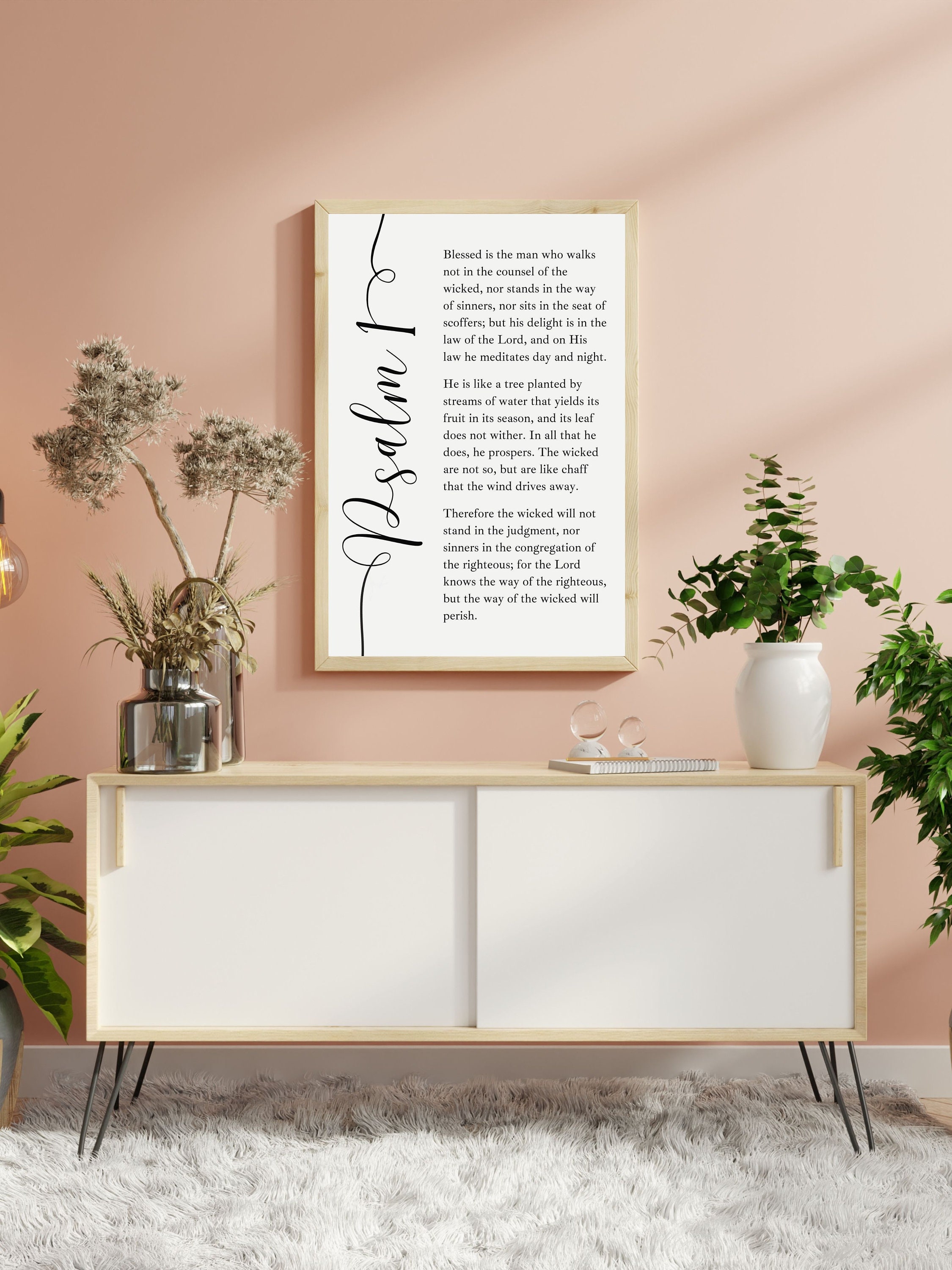 Psalm 1 (blessed is the Man) Digital Print, Christian Wall Art ...